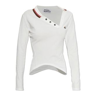 Vivienne Westwood Femme, Tops, Blanc, Taille: 38 FR Glory Polo