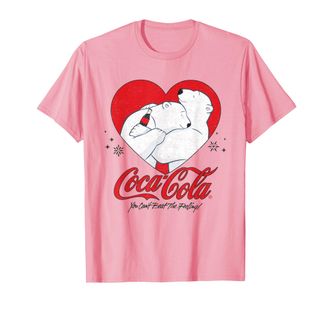 Coca Cola Ware Coca Cola Weihnachts-Eisb&auml;ren Liebesherz T-Shirt