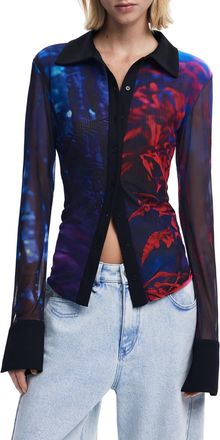 Desigual CAMICIA MANICHE LUNGHE DONNA NERO