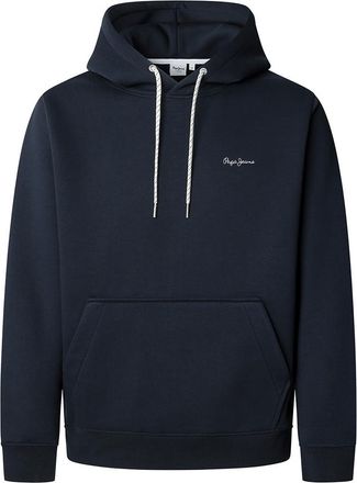 Pepe Jeans London Macbeth SMALL Logo Plain Hoodie Sweatshirt für Herren, Blau (Dulwich Blue), L, Blau (Dulwich Blue), L
