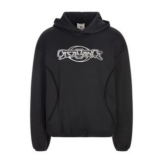 Casablanca Homme, Sweatshirts et sweats &agrave; capuche, Noir, Taille: 2XL SweaT-shirt &agrave; capuche oversize &agrave; panneaux