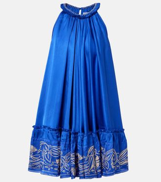 Poupette St Barth Robe Cleo en satin &agrave; ornement