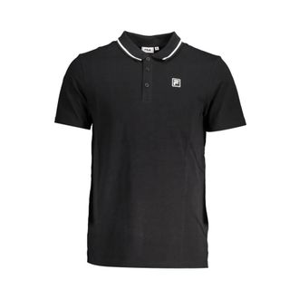 Fila Elegantes Poloshirt mit Kontrastdetails - - Tops - Herren - Schwarzk - M