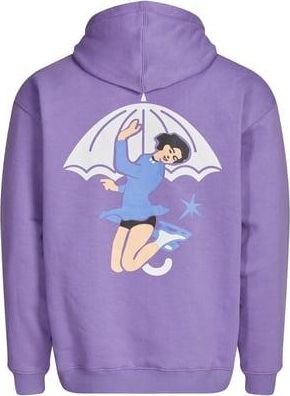 H&eacute;las. Sweat ample &agrave; capuche en coton m&eacute;lang&eacute;
