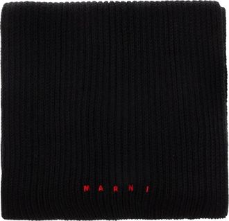 Marni &Eacute;charpe &agrave; logo - unisex - Accessoires - Noir - Taille: S