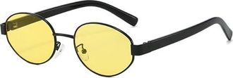 Generic Lunettes De Soleil À Petite Monture En Métal For Hommes, Vacances, Plein Air, Conduite, Femmes(Yellow)