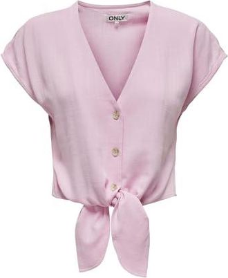 Only Onlsiesta SS Knot Lin BL T-Shirt PNT Noos, Pirouette, XS Femmes