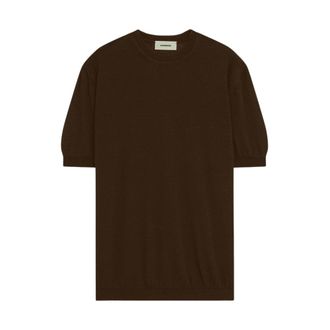 A Paper Kid Homme, Pulls, Brun, Taille: XL T-shirt tricot&eacute; &agrave; col rond