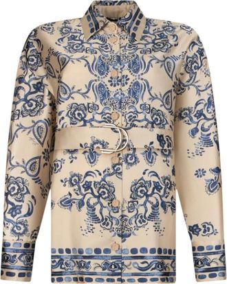 Liu Jo Femme, Robes, Multicolore, Taille: 44 FR Foulard Print Shirt