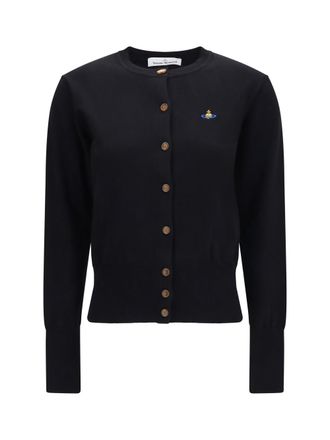 Vivienne Westwood Womens Cardigan Bea Cotton Black Sweater
