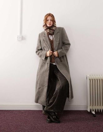 Collusion Manteau long habill&eacute; et ajust&eacute; - Gris