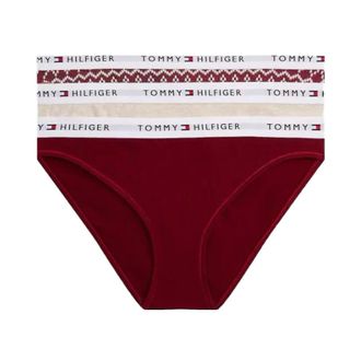 Tommy Hilfiger Femme, Sous-v&ecirc;tements, Multicolore, Taille: 38 FR Gift 3 Pack Bikini PRT