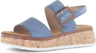 Gabor Damen Riemchensandalen, Frauen Sandalen,Sandaletten,Sommersandalen,bequem,flach,Sommerschuhe,Strandschuhe,Heaven(LDS/S.Kork),37.5 EU / 4.5 UK