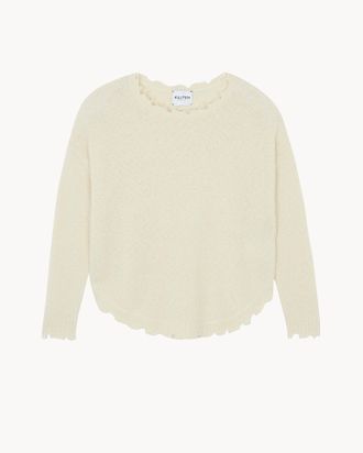 Kujten Pull cachemire col rond, 2 fils - Pull Mela Bouclette