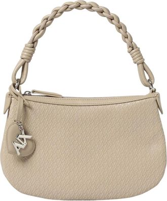 Emporio Armani A Spalla Mini Logo Ciondolo Cuore Logo All Over - - Bags - Damen - Beige - ONE SIZE