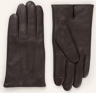 HUGO BOSS Lederhandschuhe Hainz braun