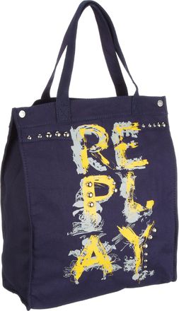 Replay FW3138 FW3138.000.a0154 Damen Shopper, Blau (Blue Violet), 35x40x13 cm (B x H x T)