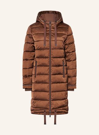 Monari Monari Steppmantel Mit Glitzergarn Und Schmucksteinen braun