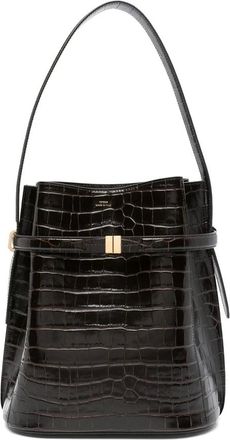 Toteme Femme, Sacs, Brun, Taille: ONE Size Belted Leather Bucket Bag