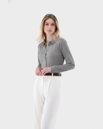 van Laack Hemdbluse aus Jersey tailliert
