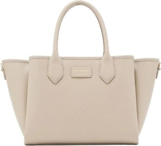 Emporio Armani Femme, Sacs, Beige, Taille: ONE Size Sac shopper moyen avec finition palmellato