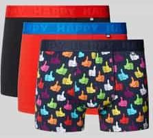 Happy Socks Trunks mit elastischem Bund im 3er-Pack