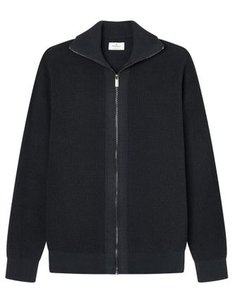 Springfield Herren Gg12 Structure Basic-Cardigan, blau, Large