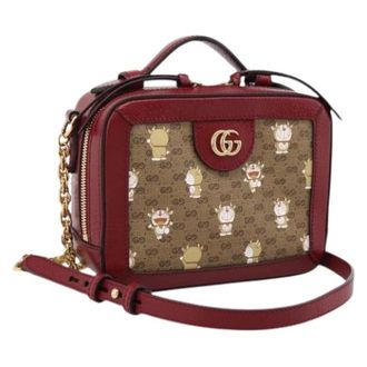 Gucci Pre-owned Micro Small GG Canvas Umh&auml;ngetasche - - Pre-owned - Damen - Rot - ONE SIZE