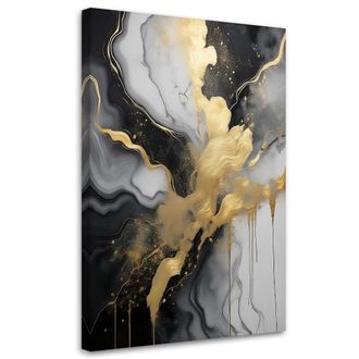 Feeby Wandbilder - Bilder Schlafzimmer - Marmor Abstraktion Glamour - 40x60 1tlg - Wohnzimmer Bild Gro&szlig; - Wohnungs - Foto Geschenk - Leinwand Wall Art - Wan