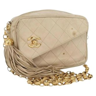 Chanel Sac &agrave; bandouli&egrave;re Vintage Pre-owned - Femme - Pre-owned - Beige - Taille: ONE Size