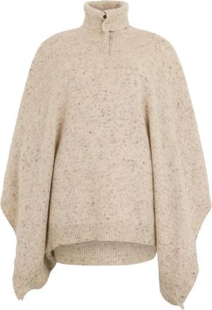 Fabiana Filippi Gefleckter Strick-Poncho-Pullover - - Jackets - Damen - Beige - ONE SIZE