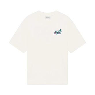 Dr&ocirc;le de Monsieur Vine Besticktes Slogan T-Shirt - - Tops - Herren - Wei&szlig; - XL