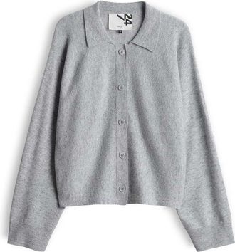 OPUS Cardigan Dulena aus weichem Strick Verk&uuml;rzte L&auml;nge mit Flederma&uuml;r&auml;rmeln und klassischer Knopfleiste