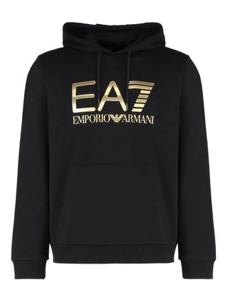 Emporio Armani hoodie en coton &agrave; logo - Noir