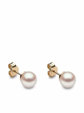 Yoko London puces doreilles Classic 7 mm en or 18ct ornées de perles Akoya