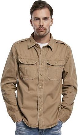 Brandit Vintage Shirt Long Sleeve, color: camel, size: 6XL