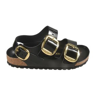 Birkenstock Femme, Chaussures, Noir, Taille: 38 EU Sandales Milano Shine Noires