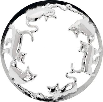 EXCLUSIVE Candle Topper/JAR Topper LID Cats/Kitten Chrome