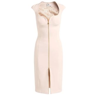Elisabetta Franchi Damen, Kleider, Beige, SGr&ouml;&szlig;e