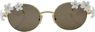 Loewe Femme, Accessoires, Jaune, Taille: ONE Size Lunettes de Soleil Daisy Field Mod&egrave;le Tendance