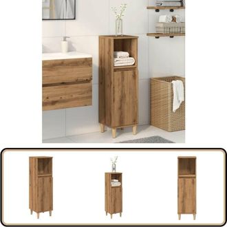 vidaXL Badschrank Artisan-Eiche 30x30x100 cm Holzwerkstoff - Vidaxl
