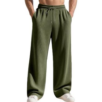 Generic Pantalon de costume pour homme, extensible dans 4 directions, pantalon fusel&eacute;, pantalon chino pour homme, Vert militaire, XXL