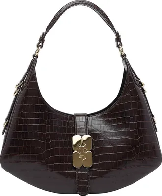 Ganni Sac Porté Épaule - Marron