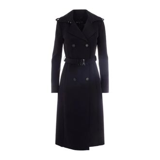 Patrizia Pepe Femme, Manteaux, Noir, Taille: 40 FR Belted Manteaux