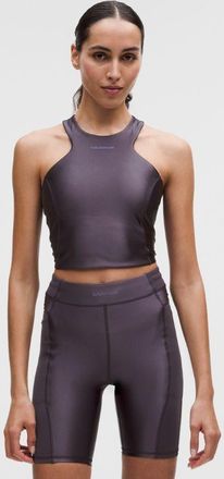 lululemon Satin Shine Tanktop mit mittlerem Halt f&uuml;r B/C-Cups Logo f&uuml;r Frauen - Gr&ouml;&szlig;e 10 in Atmospheric Purple