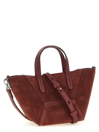 Brunello Cucinelli Womens Tote Bordeaux Calfskin Leather
