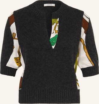 Dorothee Schumacher Dorothee Schumacher Strickshirt Foulard Statements Im Materialmix Mit Cashmere grau