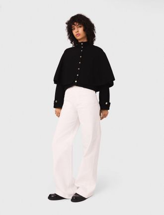 Maje Cardigan Im Cape-look - Schwarz - Gr&ouml;&szlig;e 34 - Maje