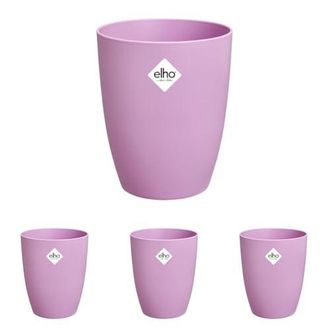 ELHO Brussels Orchidee Hoch 12.5 - Blumentopf f&uuml;r Innen - &Oslash; 12.5 x H 15.5 cm - Lila/Kr&auml;ftiges Violet (Packung mit 4)