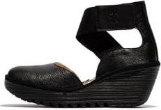 FLY London Femme YOLG546FLY Wedges, Black, 37 EU